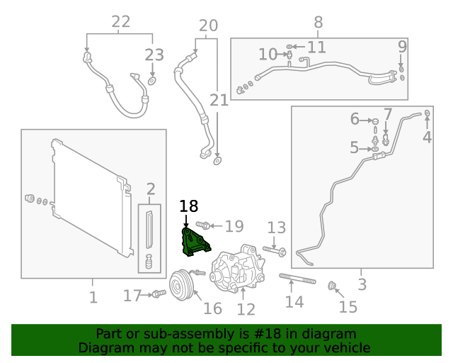 2018-2023 Toyota Mount Bracket 88431-0E040 | Toyota Parts Center