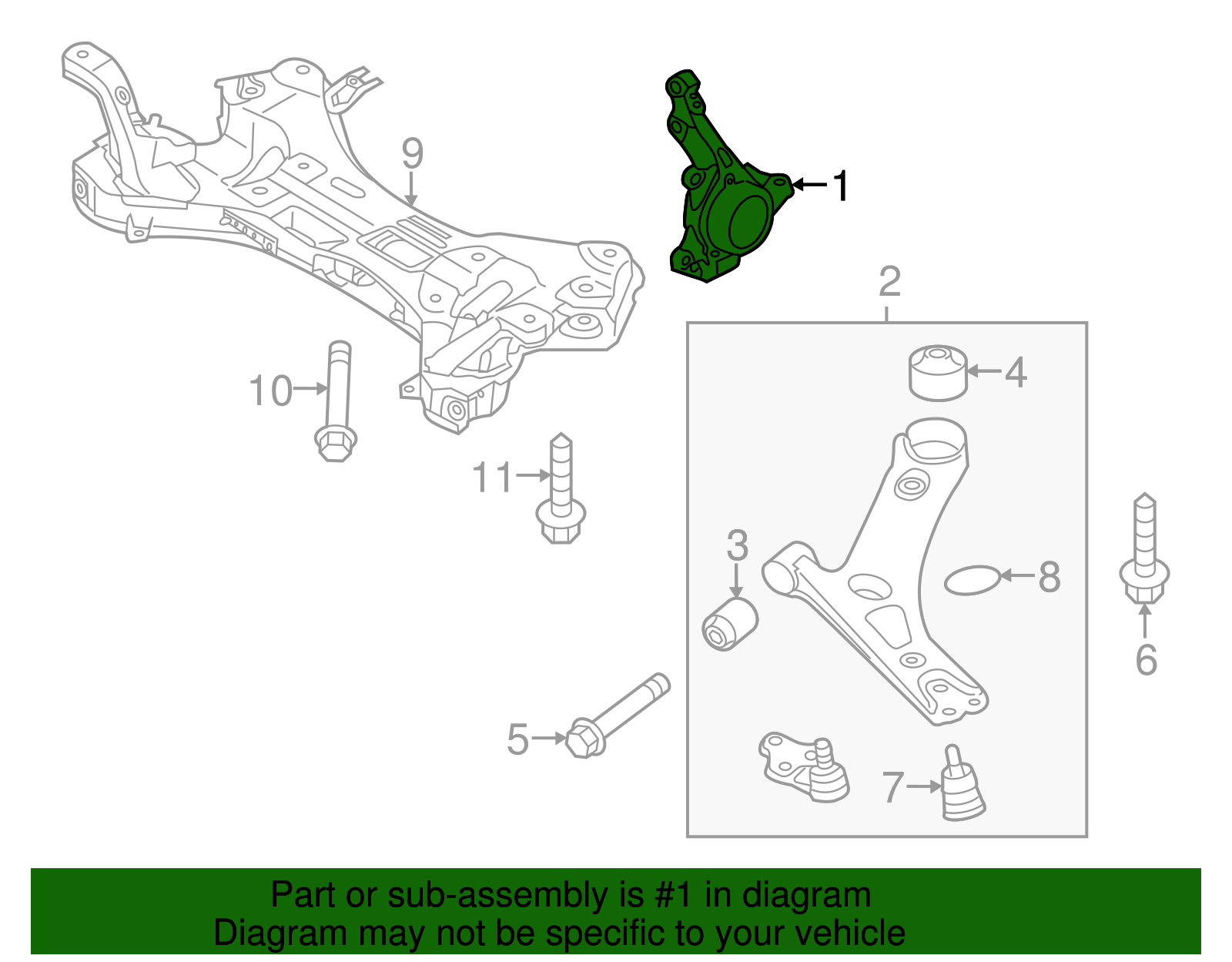 51716-1W001 - Knuckle 2015-2017 Kia Rio | Kia.Parts