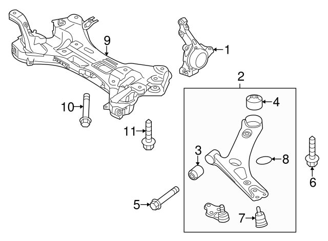 54500-1W000 - Lower Control Arm 2012-2017 Kia Rio | Kia.Parts Store