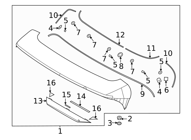 Genuine Spoiler Assembly for 2021-2023 Hyundai Santa Fe | Part# 87210 ...