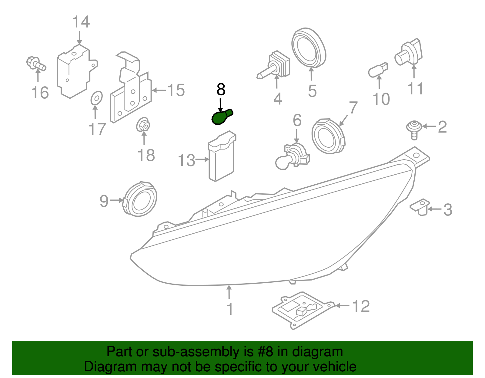 Genuine OEM Ford Part - Marker Lamp Bulb F5TZ-13466-AA | Genuine OEM ...
