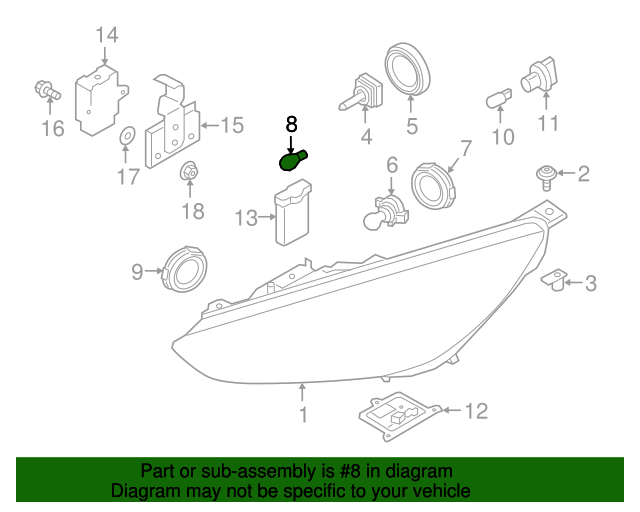 Genuine OEM Ford Part - Marker Lamp Bulb F5TZ-13466-AA | Genuine OEM ...