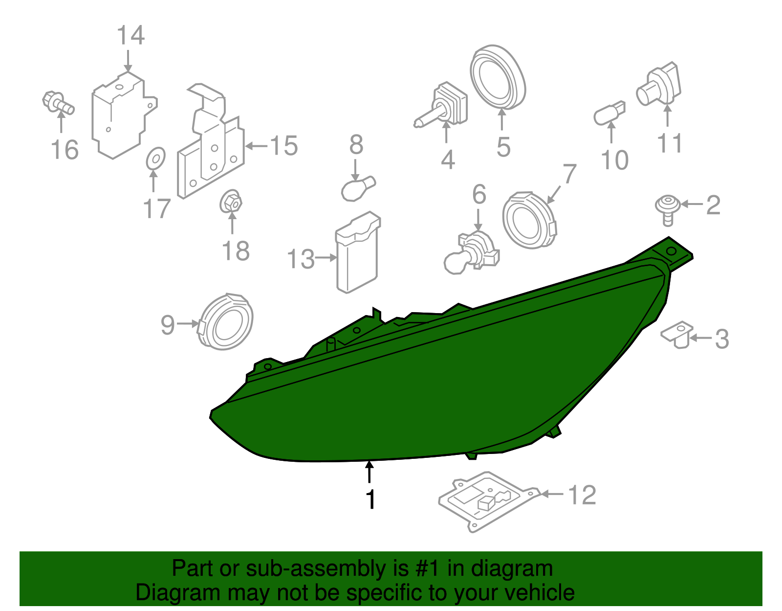 F1EZ-13008-M - Composite Assembly 2015-2018 Ford Focus | AutoNation Parts