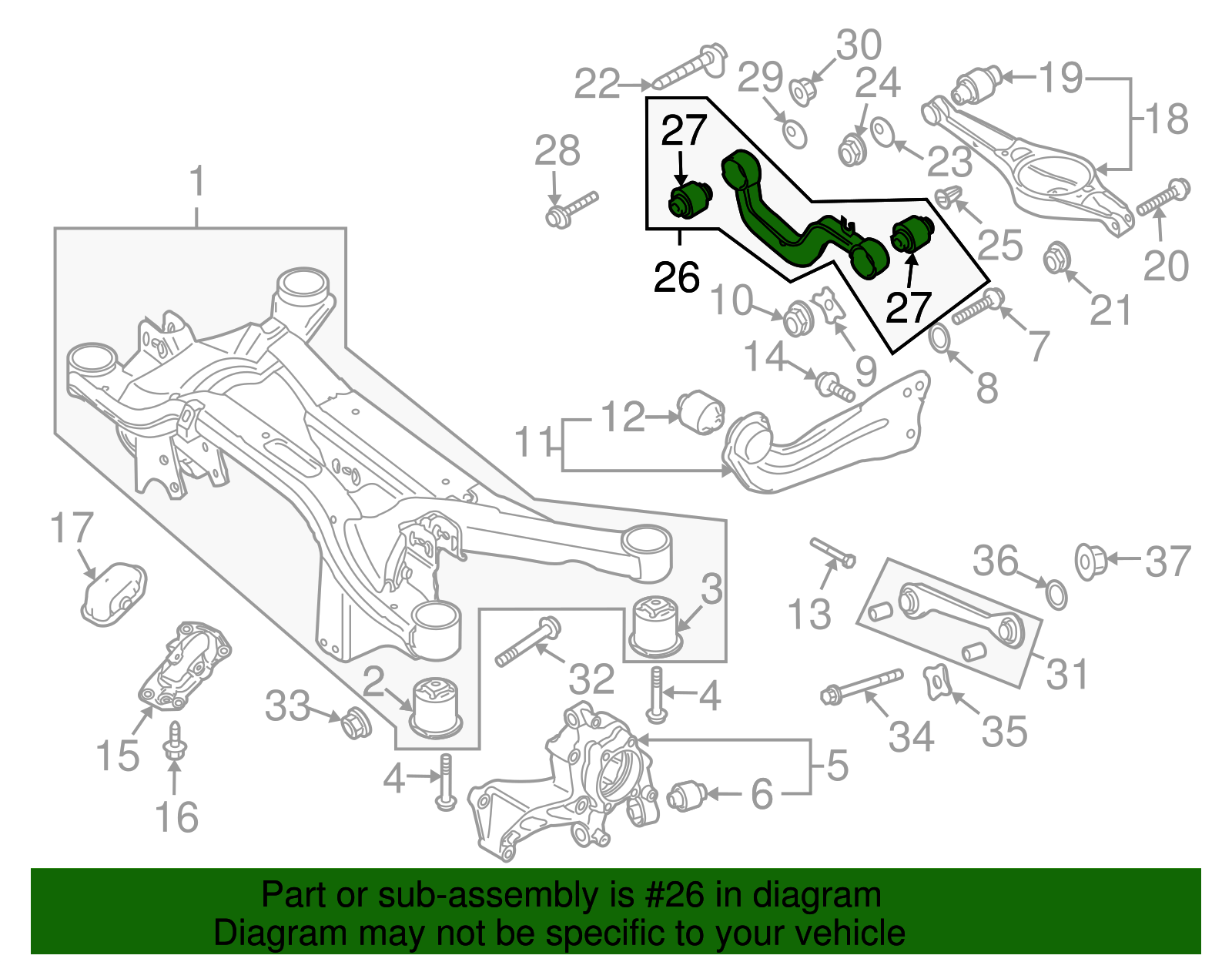 2005-2019 Volkswagen Upper Control Arm 1K0-505-323-N | OEM VW Parts Haus