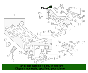 2007-2023 Volkswagen Lower Control Arm Adjust Bolt WHT-001-761 ...