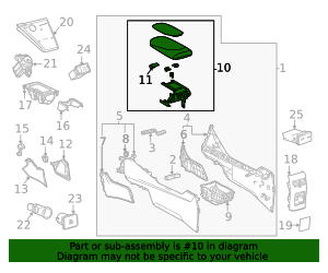 2016-2020 Toyota Mirai Armrest Assembly 58905-62010-C0 | Toyota Parts ...
