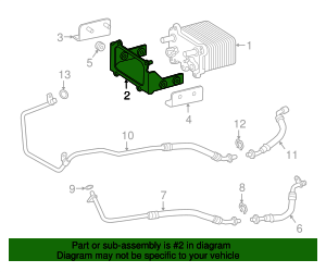 Trans Cooler Bracket - Part #463-500-59-31 | Mercedes Parts Center