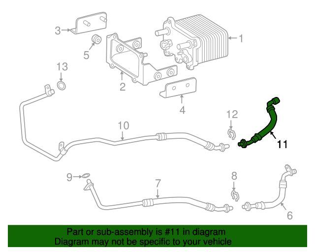 463-270-04-27 - Automatic Transmission Oil Cooler Hose Assembly 2013 ...