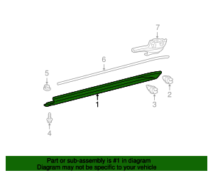 2003 Toyota 4Runner Rocker Molding 75852-35060-A0 | Toyota Parts Center