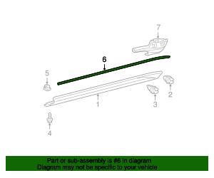 75861-35060 - Lower Cladding Pad - 1996-2002 2006-2009 Toyota 4Runner ...
