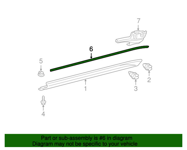 1996-2009 Toyota 4Runner Protector, Rocker Panel Moulding, No. 1 75861 ...