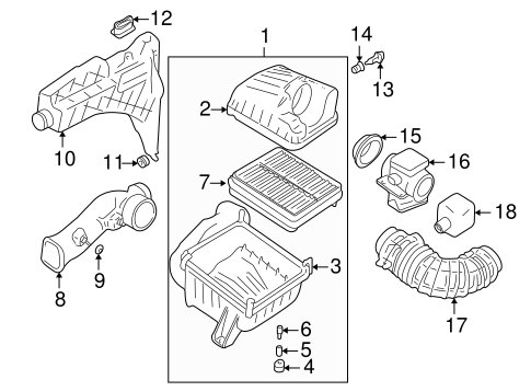 Air Intake for 1999 Chevrolet Tracker | GMPartsDirect.com