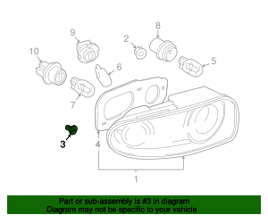 1995-2019 Mazda Tail Lamp Assembly Grommet GA7B-51-146 | TascaParts.com
