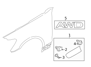 87715-D2000 - Body Side Molding Clip 2019-2024 Kia | Kia.Parts Store