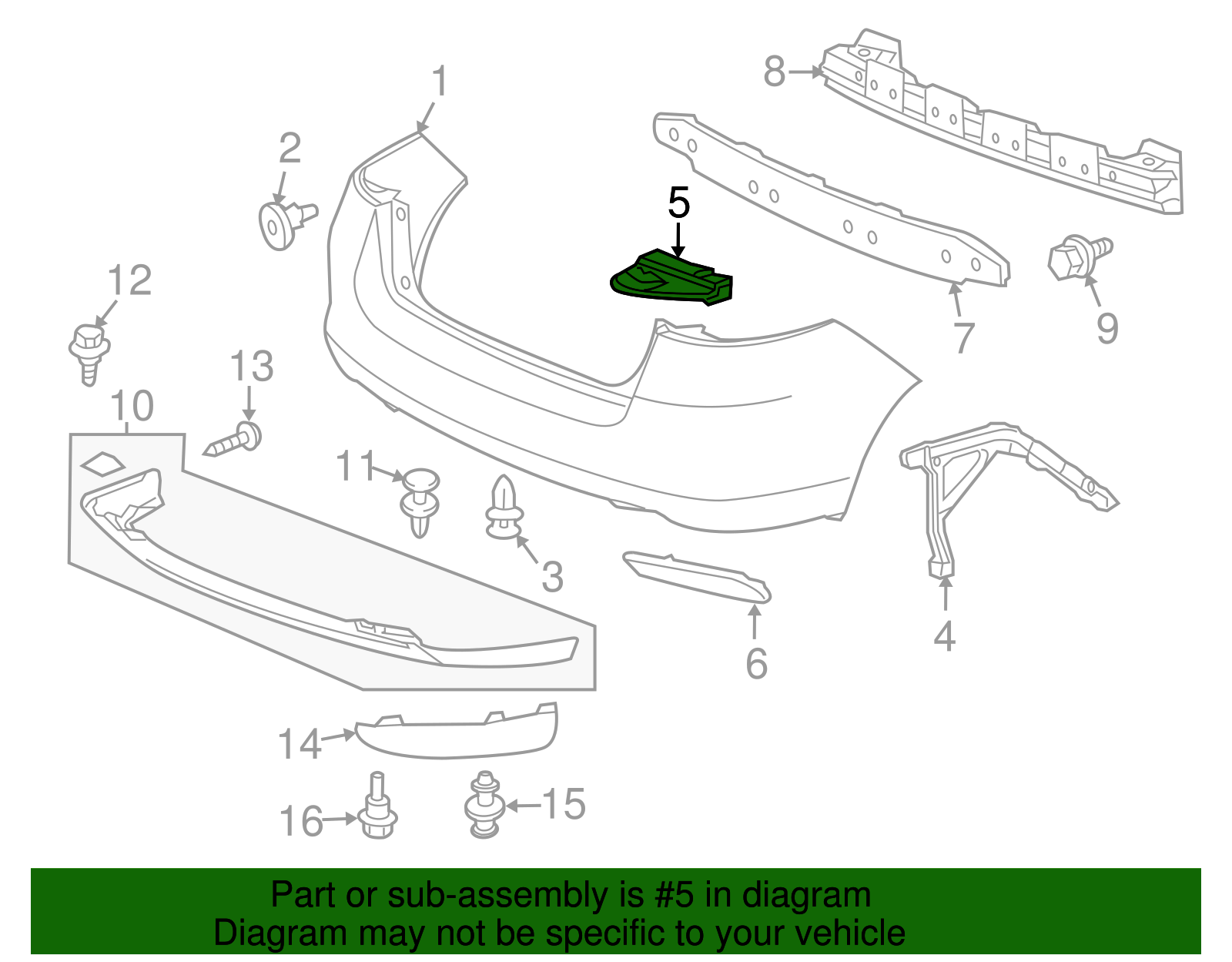 71503-TM8-A00 - 2010-2014 Honda Insight - Bracket R Rear Bumper Side ...