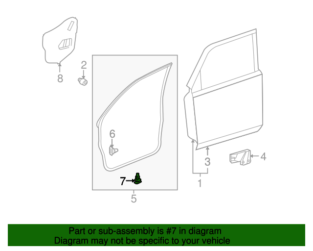 67867-60010 - Weather-Strip On Body Retainer - 2010-2024 Toyota 4Runner ...