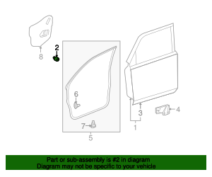 1993-2023 Toyota Cushion 90541-09069 | Toyota Parts