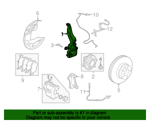 Genuine OEM Knuckle Part# RUB500330 Fits 2006-2013 Land Rover Range ...