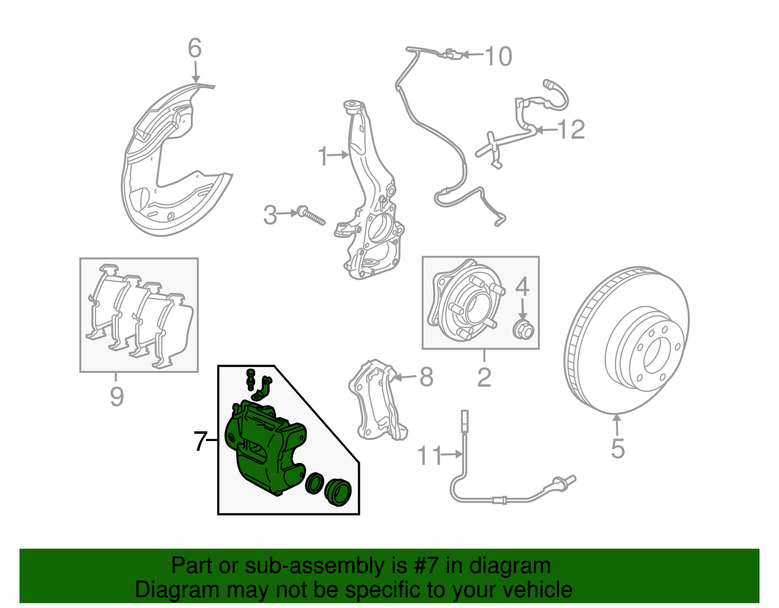 Genuine Caliper for 2013 Land Rover Range Rover Sport | Land Rover Part ...