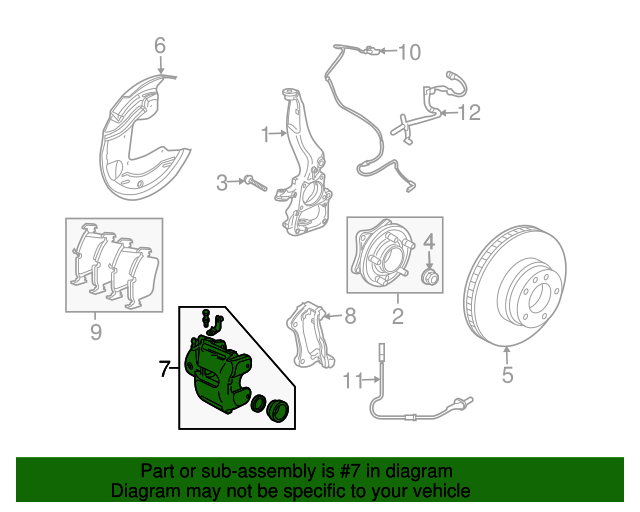 2013 Land Rover Range Rover Sport Caliper LR038154 | JaguarParts.com