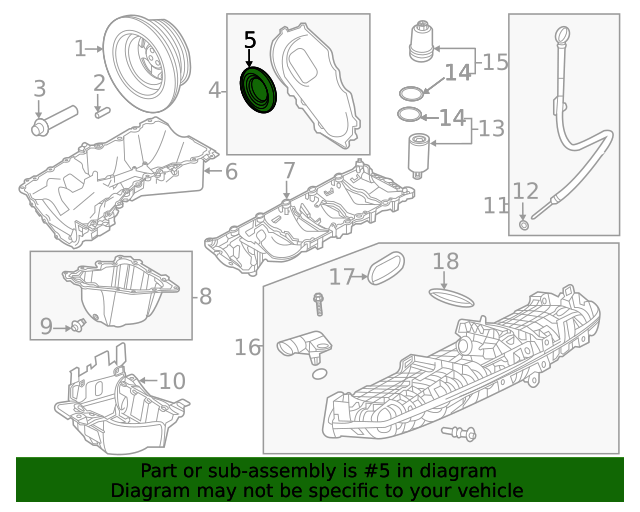 2019-2024 Land Rover Timing Cover Front Seal LR121757 | JaguarParts.com
