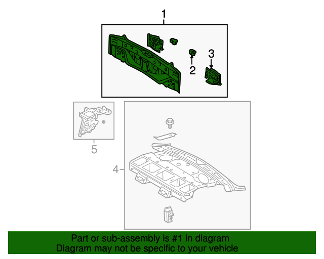 Toyota OEM Rear Body Panel Part# 58307-02190 | OEM Vehicle Parts