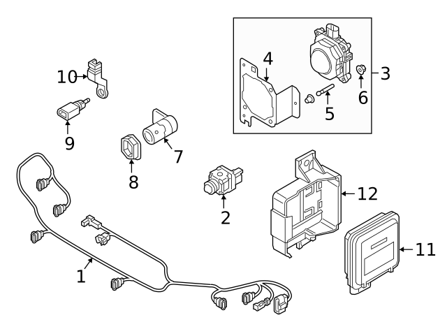 2020 Audi Distance Sensor 80A-907-541-D | Audi USA Parts