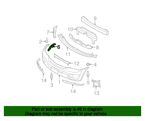 86515-3E510 - Bumper Cover Upper Bracket 2007-2009 Kia Sorento | Kia ...