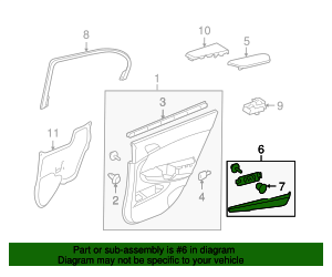 83704-TA5-A31ZE - Door Trim Molding 2011-2012 Honda Accord | AutoNation Parts