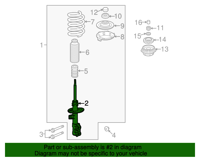 51605-SLN-A03 - Strut 2007-2008 Honda Fit | Honda Parts Online