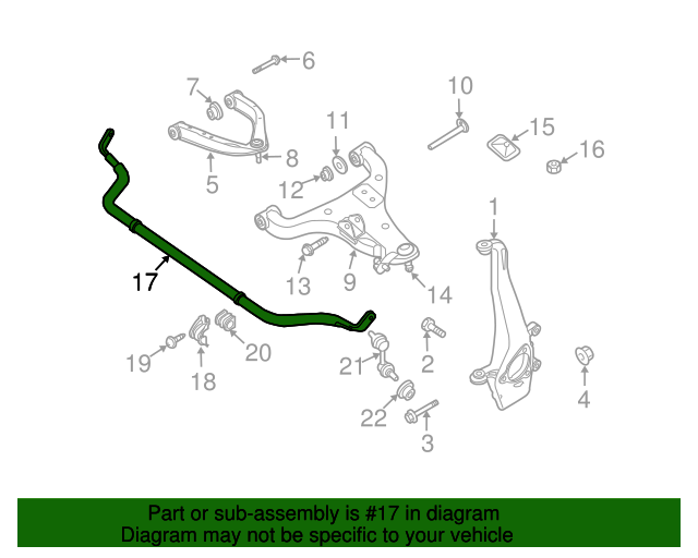 2004-2015 Nissan Stabilizer Bar 54611-7S010 | My Nissan Part