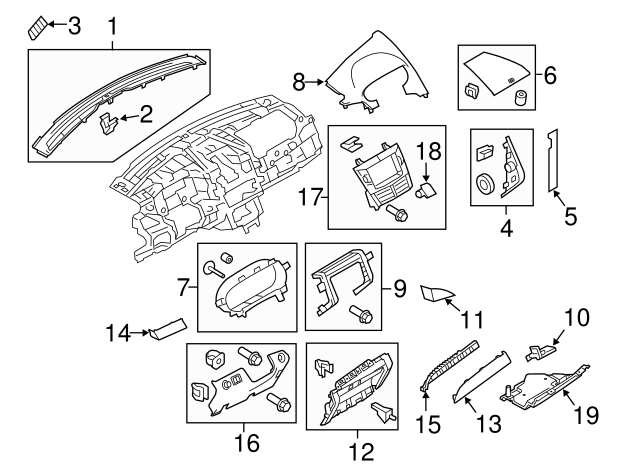 W712210-S900 - Side Panel Retainer Clip 2007-2021 Ford | Ford OEM Parts ...