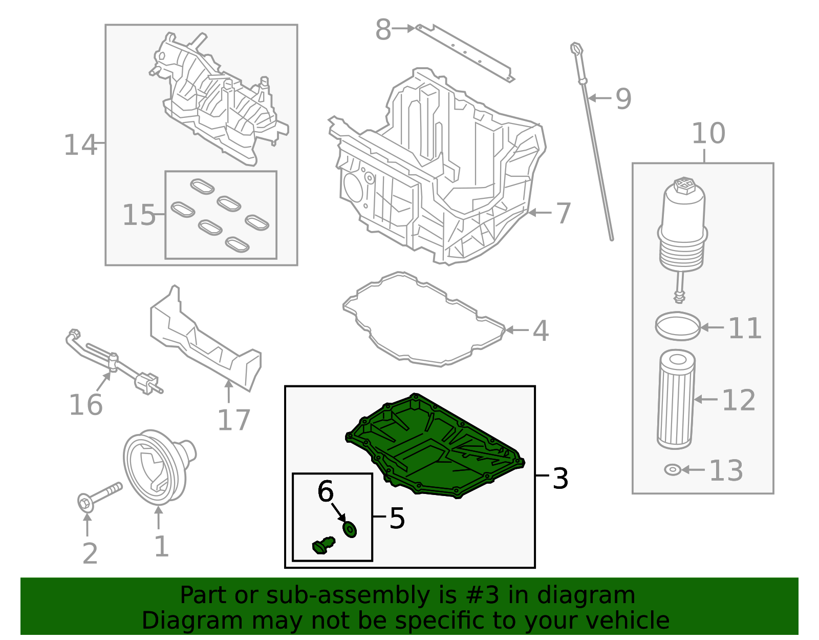 L1MZ-6675-C - Oil Pan 2020-2025 Ford | Ford Parts Direct