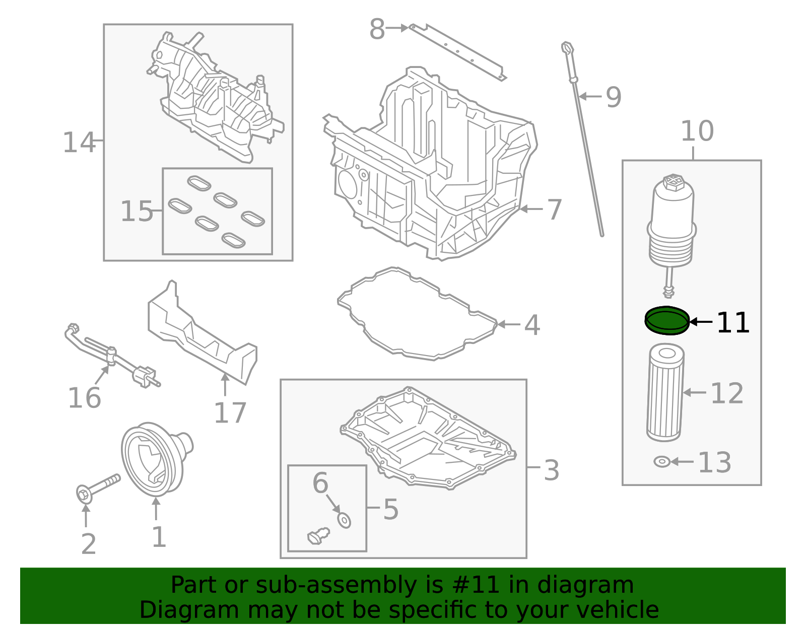 Genuine OEM Ford Part - Filter Assembly Gasket FT4Z-6840-B | Genuine ...