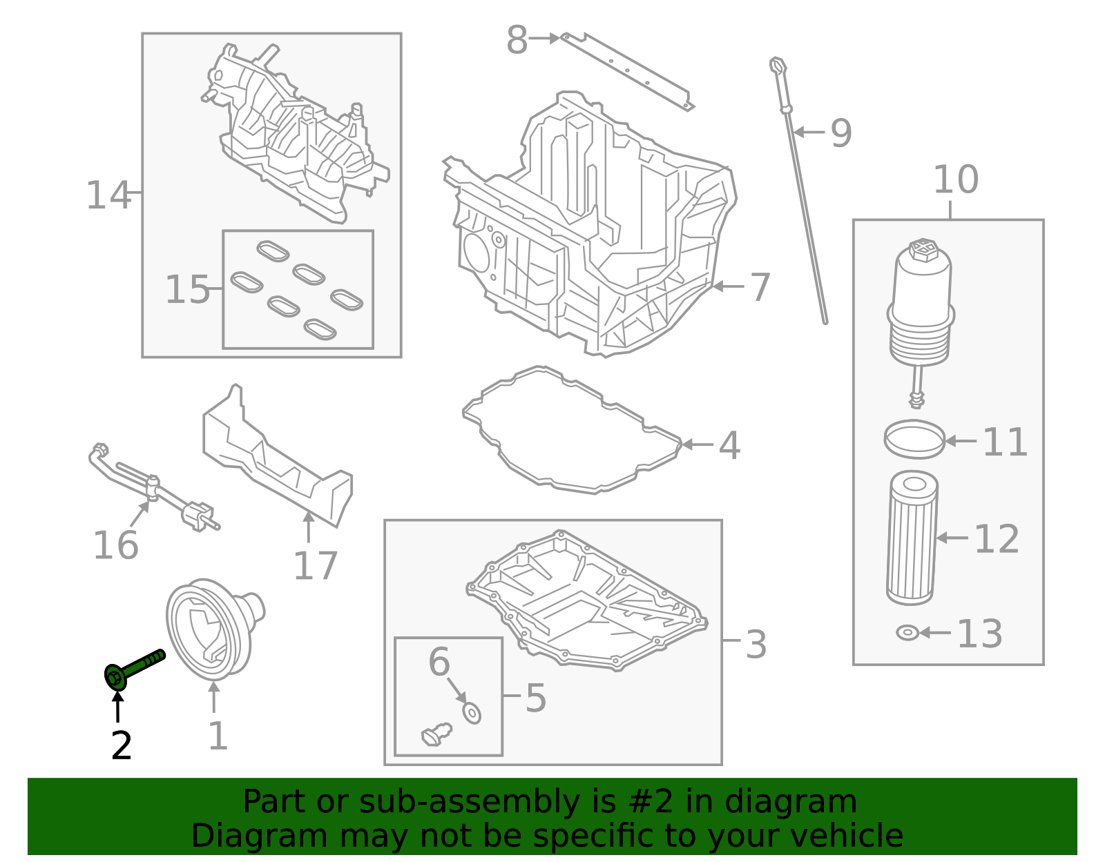2015-2025 Ford | Crankshaft Pulley Bolt | FT4Z-6A340-A | Walls' Ford Parts