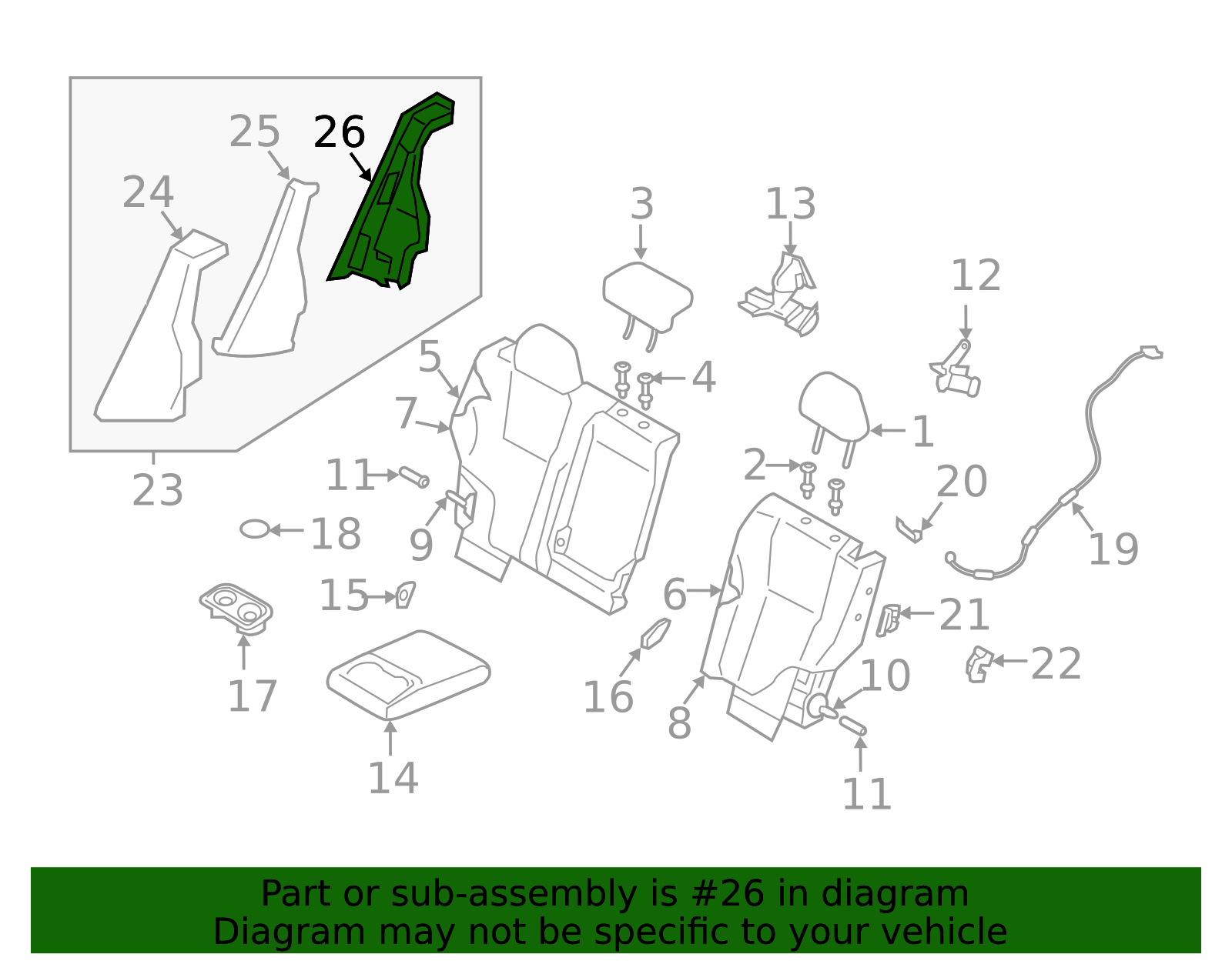 64330AN01A - High-Quality Frame for 2020-2025 Subaru Legacy ...