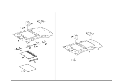 Headliner for 2011 Mercedes-Benz S550 | Mercedes-Benz USA Parts