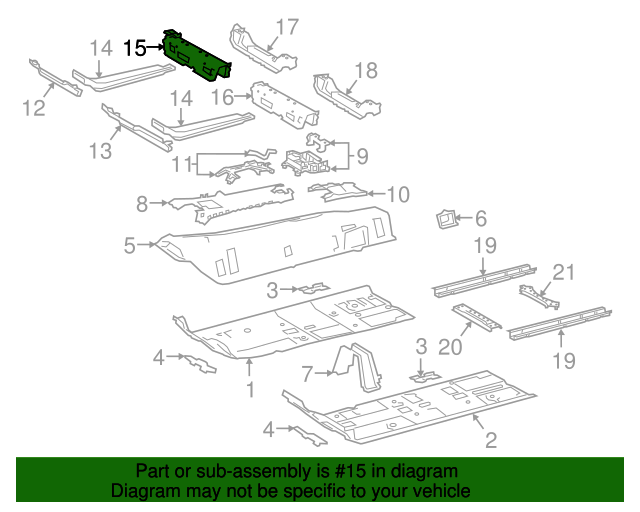 57043-06060 - Upper Cross-Member - 2018-2023 Toyota | OEM Genuine ...