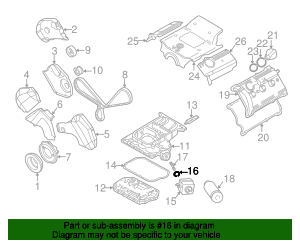 2001-2011 Volkswagen Engine Oil Cooler Gasket 028-117-070-B | OEM Parts ...