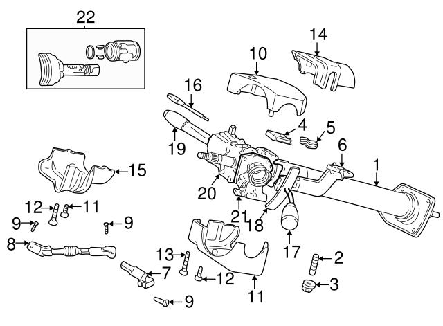 1996-2002 Mopar Ignition Switch 56021346AB | TascaParts.com