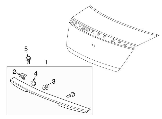 71700-T3V-A01ZJ - Spoiler Assembly Trunk *NH830M* (Lunar Silver ...