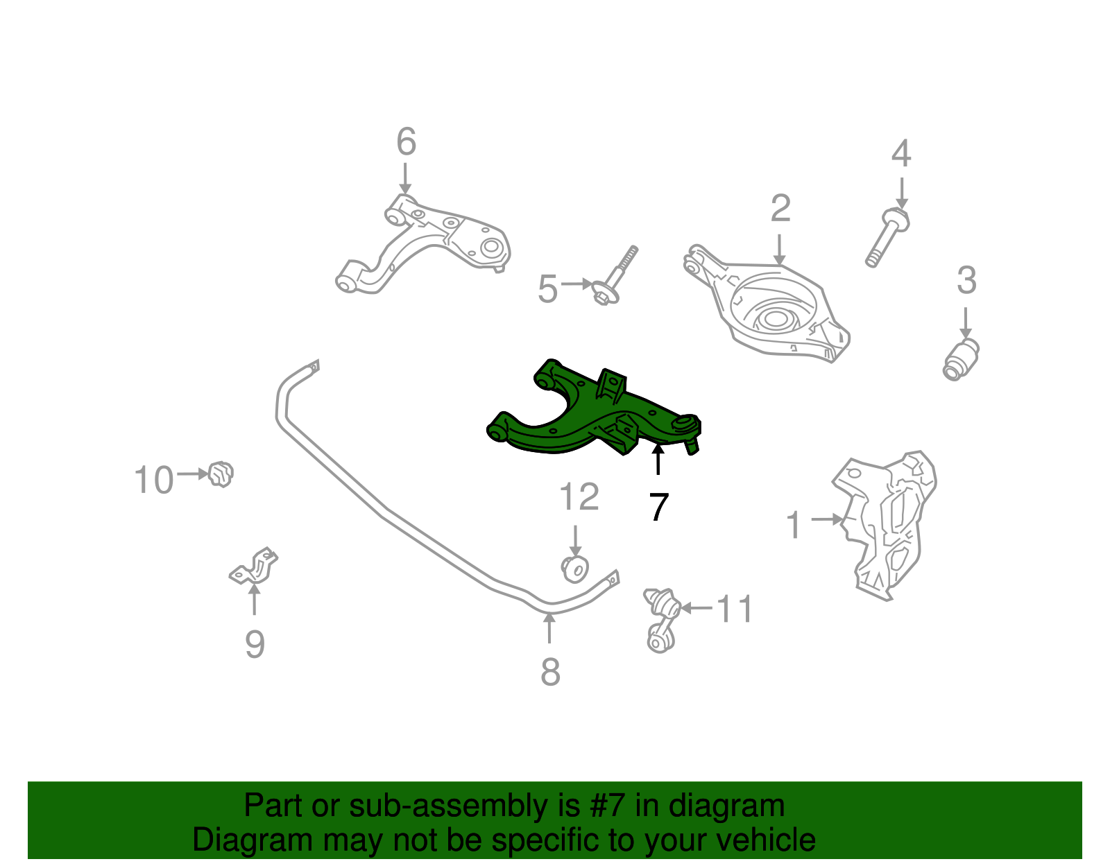 2004-2015 Nissan Lower Control Arm 551A0-ZQ00A | Temecula Nissan Parts