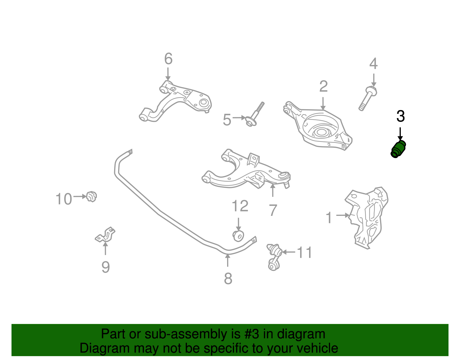 2004-2024 Nissan Bushing 55157-7S000 | OEM Parts Online