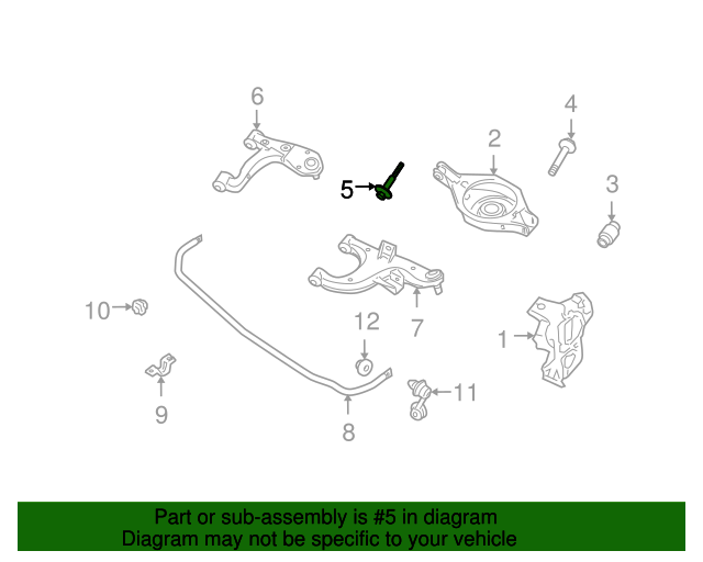 55226-7S001 | Nissan Pin-Arm - Genuine OEM | 552267S001 | Nissan Parts USA