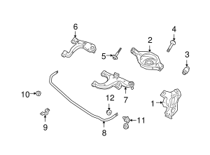 55226-7S001 - Lower Arm Pin 2004-2015 Nissan | Nissan Parts ...