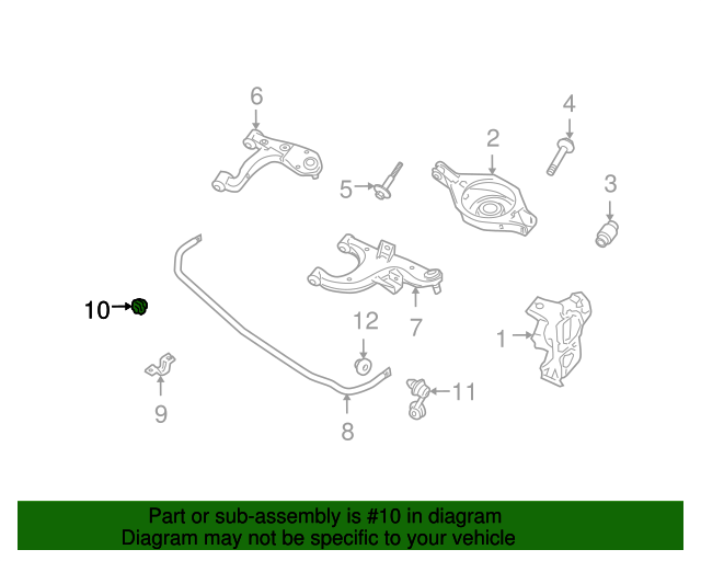 2004-2024 Nissan Stabilizer Bar Bushing 54613-7S016 | Nissan Parts Plus