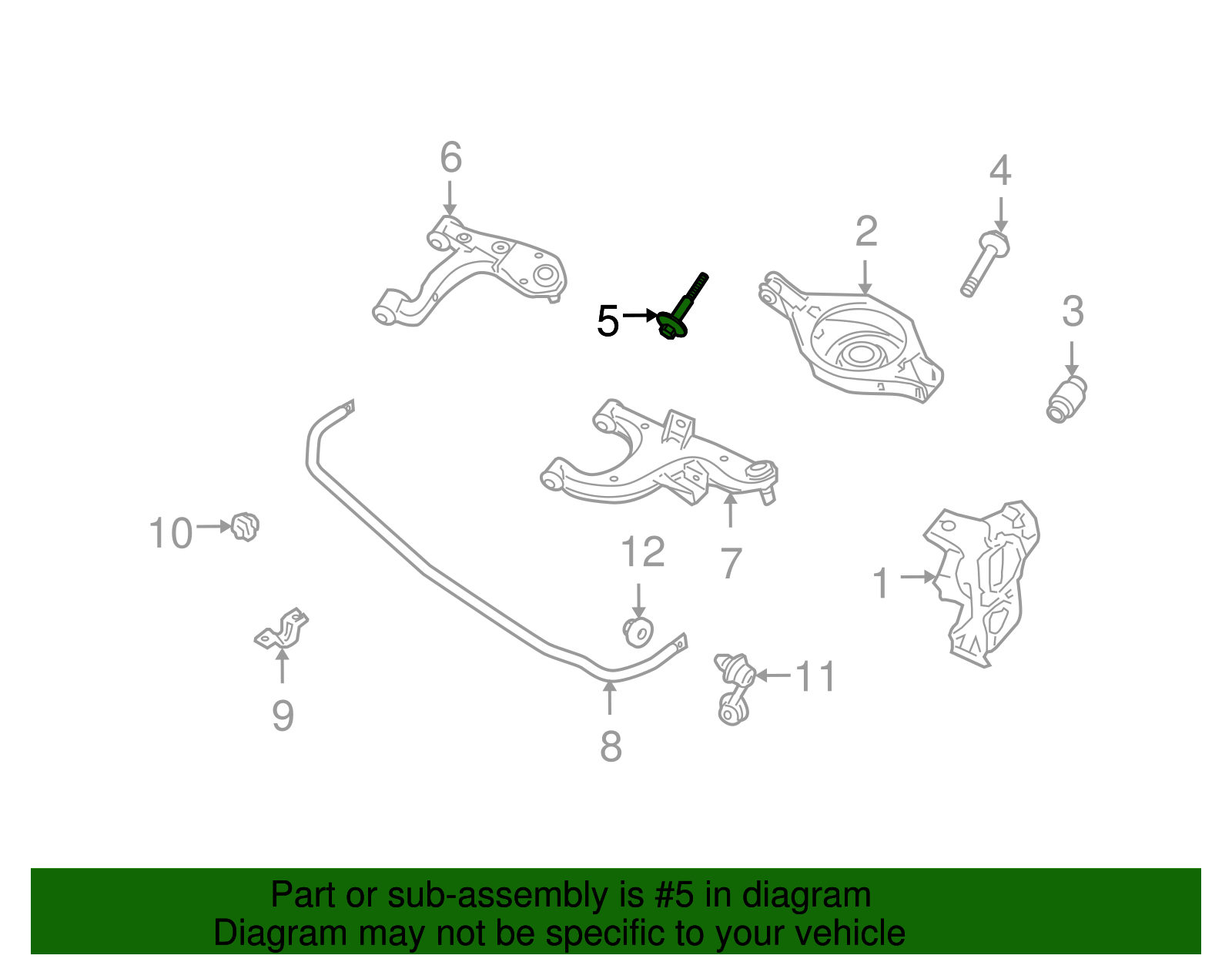 2004-2015 Nissan Lower Arm Pin 552267S001 | Retail Performance Auto Parts