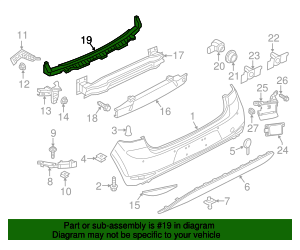 5GM-807-863-D - Bumper Cover Support Rail 2015-2021 Volkswagen ...