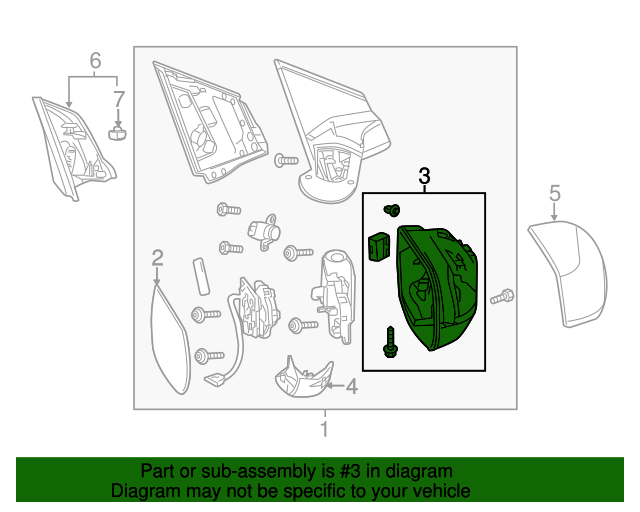 76205-T0A-A11 - Housing Set R - 2012-2014 Honda CR-V | Genuine Honda Parts