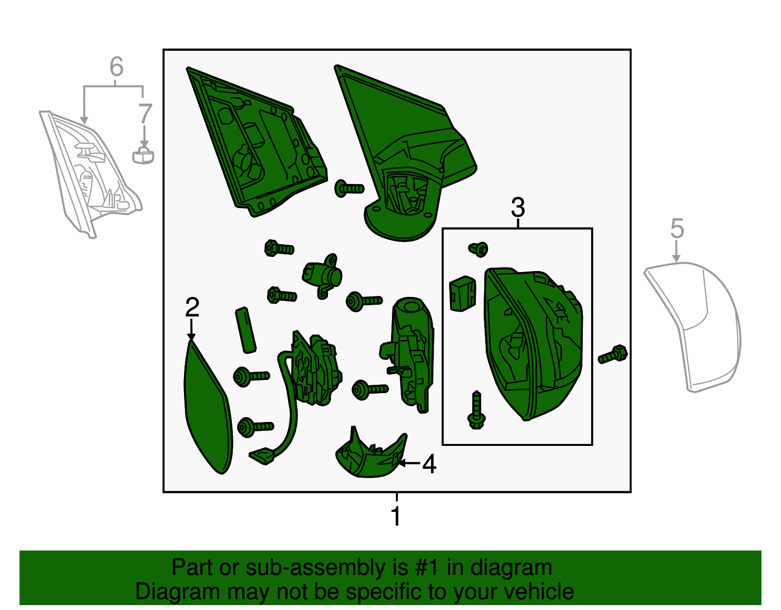 76208-T0A-A22 - Mirror Assembly 2012-2014 Honda CR-V | Honda Parts Online